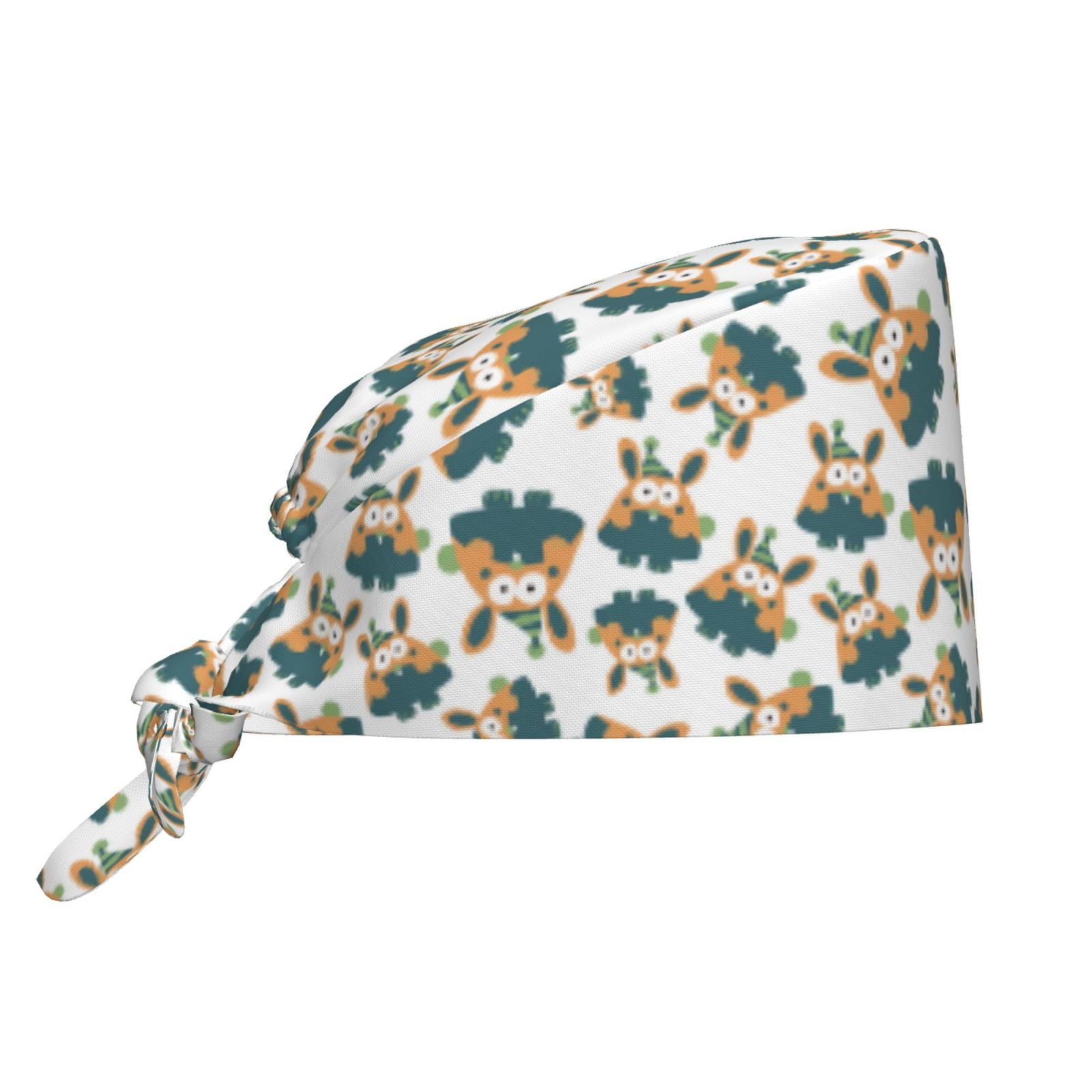 Scrub Caps Women Men, cute bunny Adjustable Working Caps, Turban Hat ...
