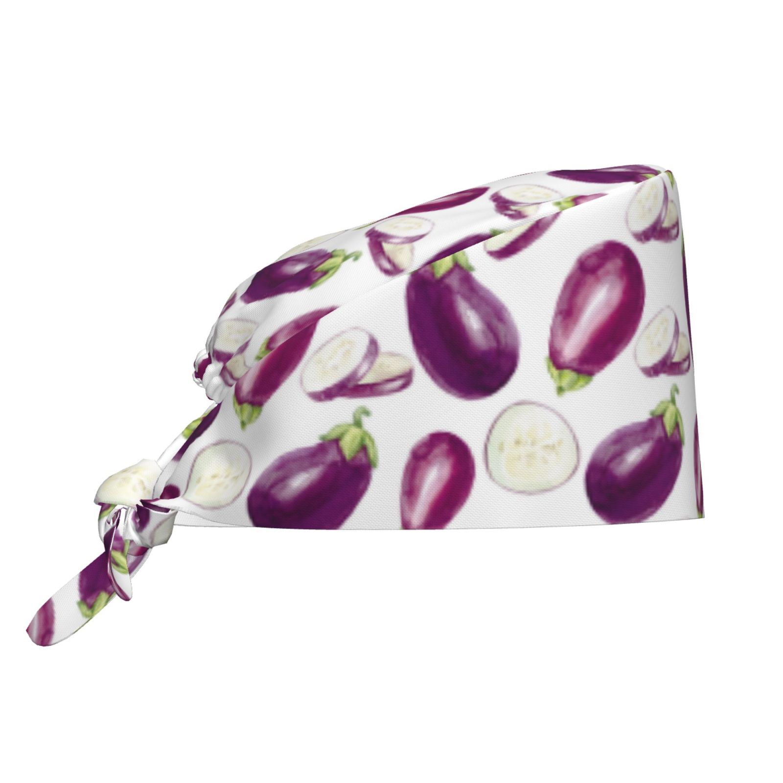 Scrub Caps Women Men, purple Eggplant slices Adjustable Working Caps ...