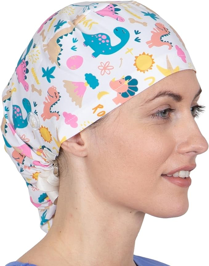 Scrub Caps Women Ponytail - Surgical Caps for Women Long Hair - Nurse ...