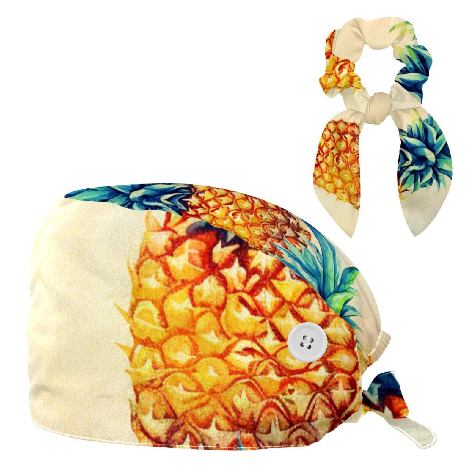 Scrub Caps,Working Cap Hat with Sweatband Headgear for Women,Fruit ...