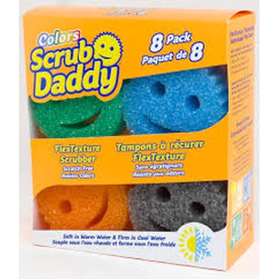 Scrub Daddy 8 Sponge Set, Colors - Walmart.com