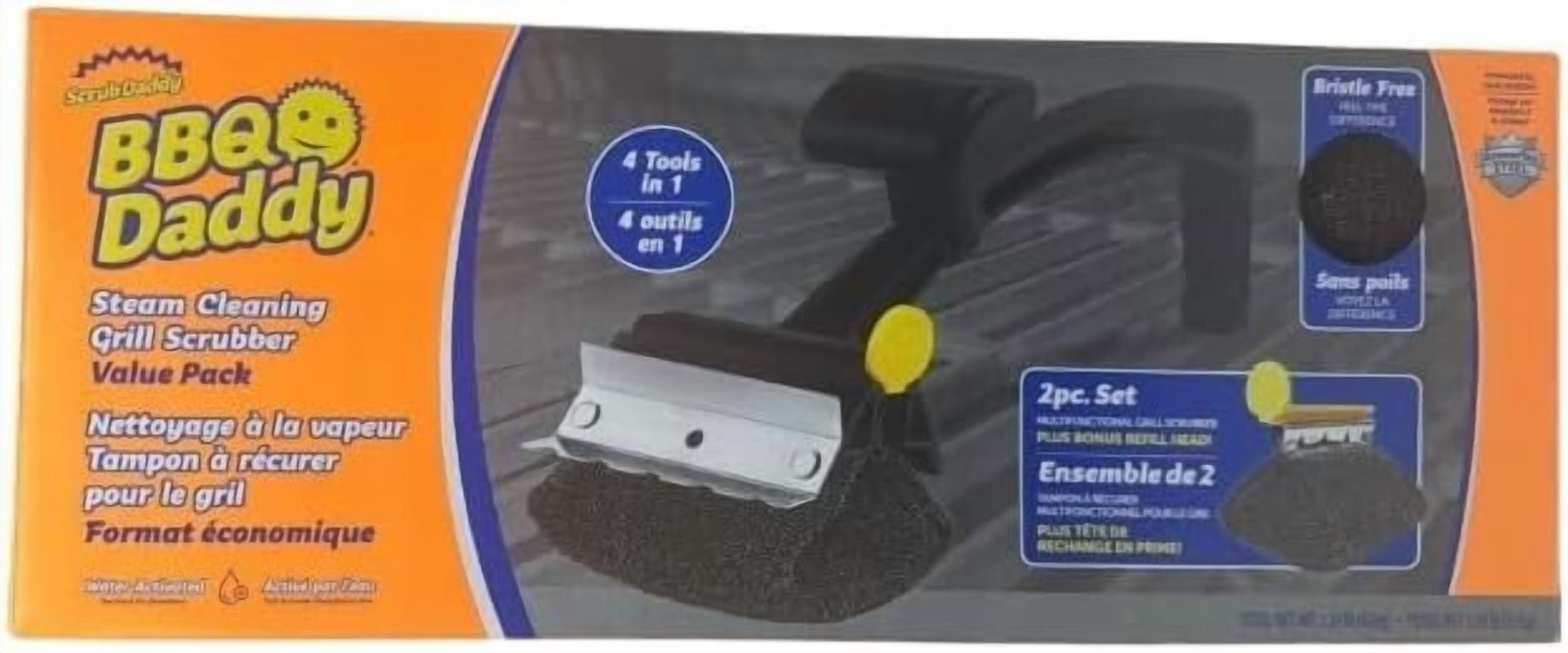 Scrub Daddy BBQ Steam Cleaning Grill Scrubber Flex-Texture Outdoor Tool ...