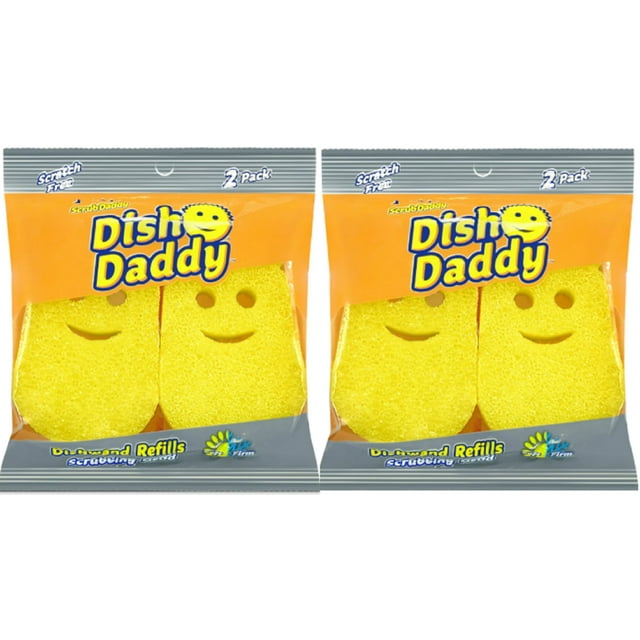 Scrub Daddy Dish Daddy 2pk Sponge - Odor Free Kitchen Scrubbers for ...