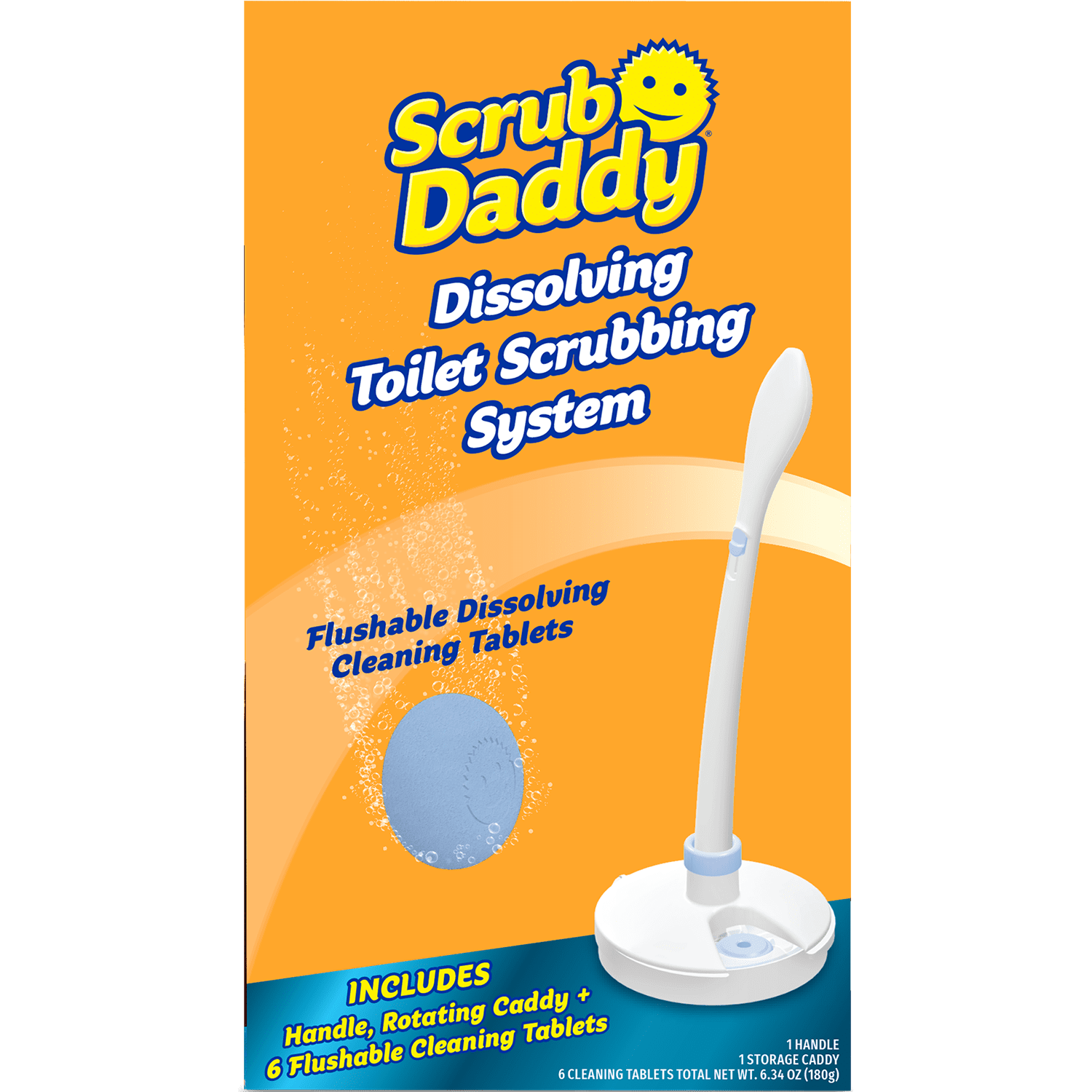 Scrub Daddy Toilet Bowl Cleaner & Scrubber Kit with Refill, Fresh Clean ...