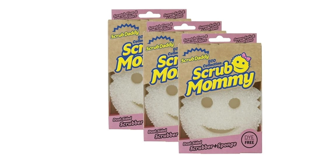 (3 pack) Scrub Daddy’s Dye Free Scrub Mommy - Non-Scratch Dish Scrubber ...