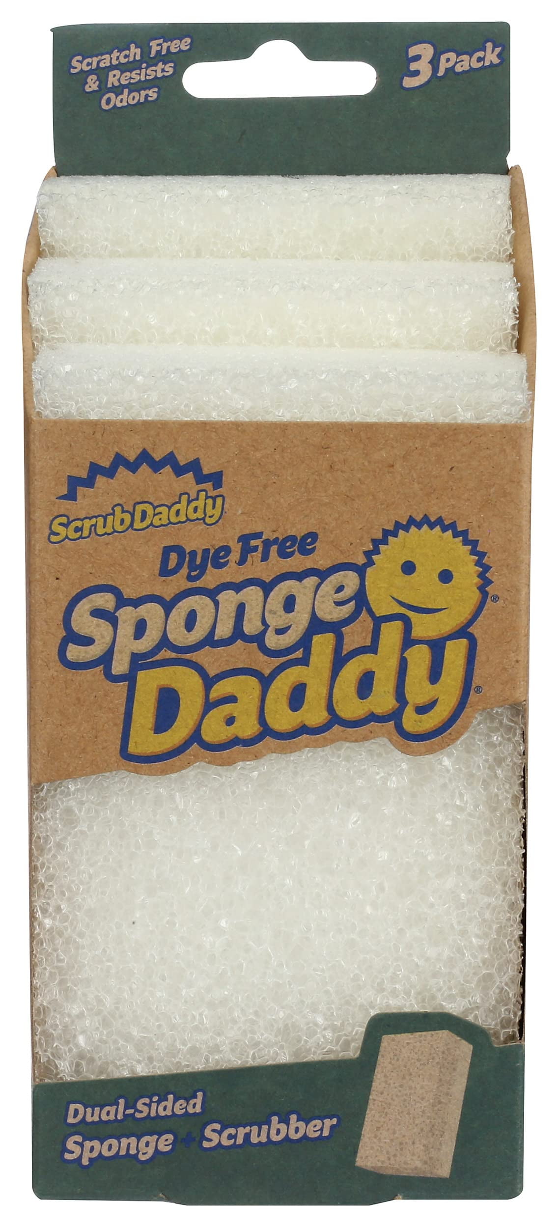Scrub Daddy Sponge Daddy White Sponges for Dishes, 3 Count - Walmart.com