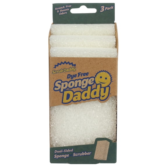 Scrub Daddy Sponge Daddy White Sponges for Dishes, 3 Count - Walmart.com