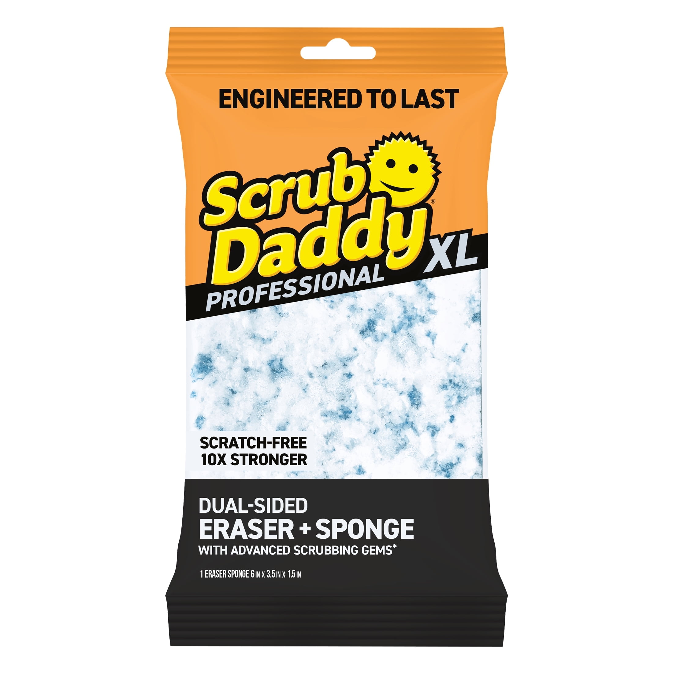 Scrub Daddy Professional XL Dual-Sided Eraser + Sponge Heavy Duty ...