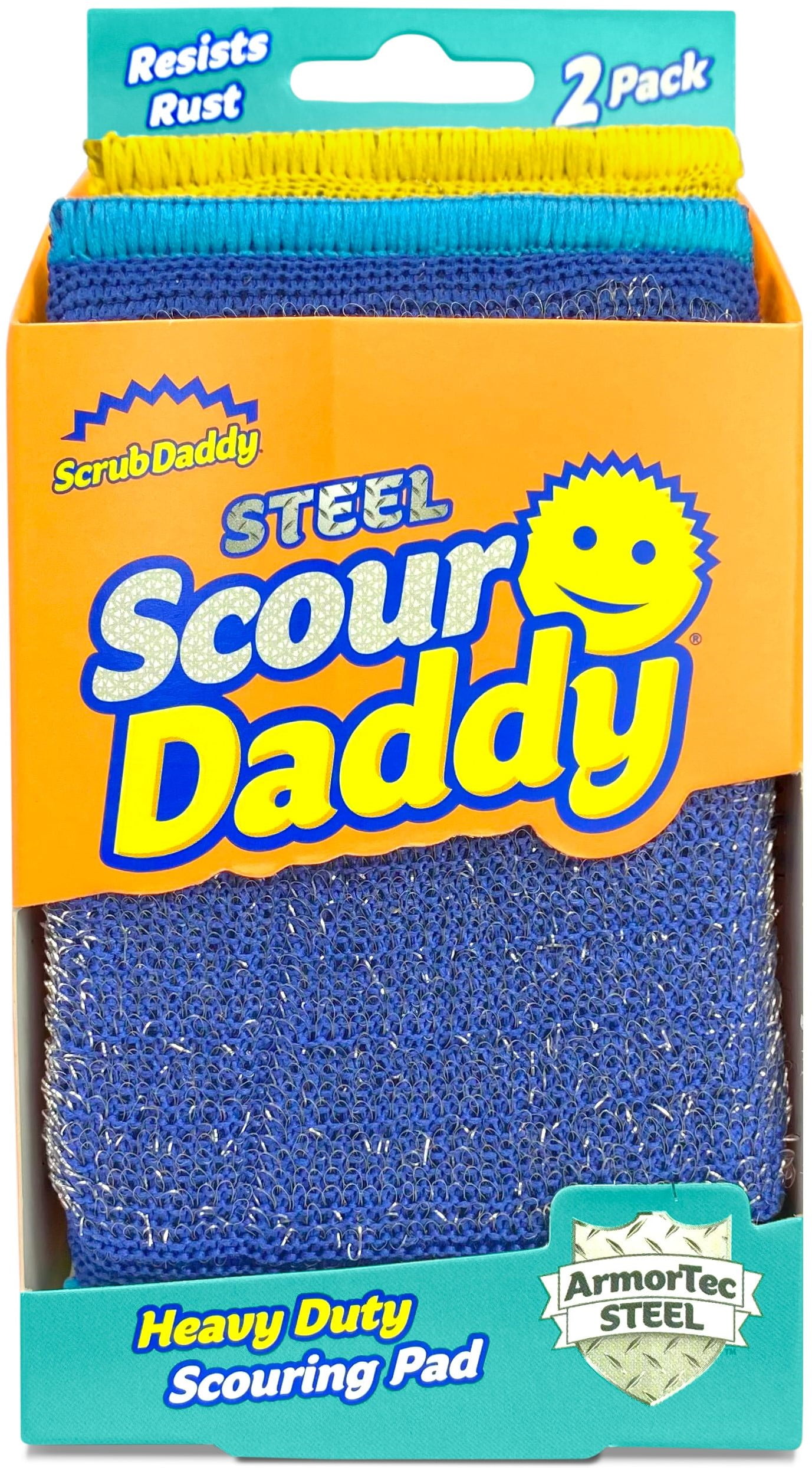 Scrub Daddy Scour Daddy Steel Sponge 2 Count Walmart