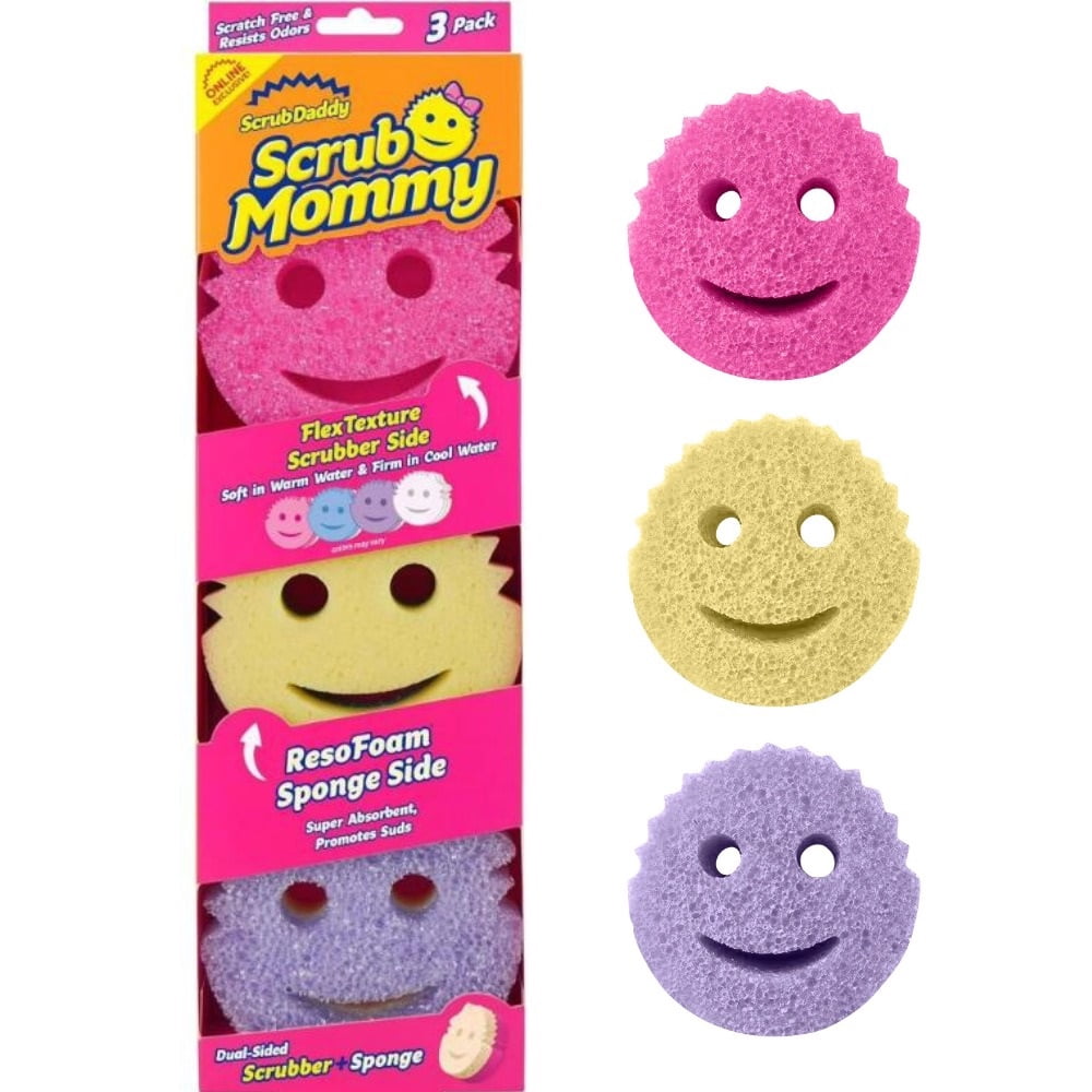 Scrub Daddy Scrub Mommy Sponges - Non-Scratch Dual-Sided Scrubber ...