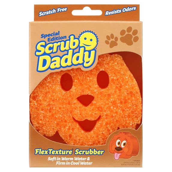 Scrub Daddy Soft Cleaning Scrubber - Special Dog Edition - Scratch Free ...