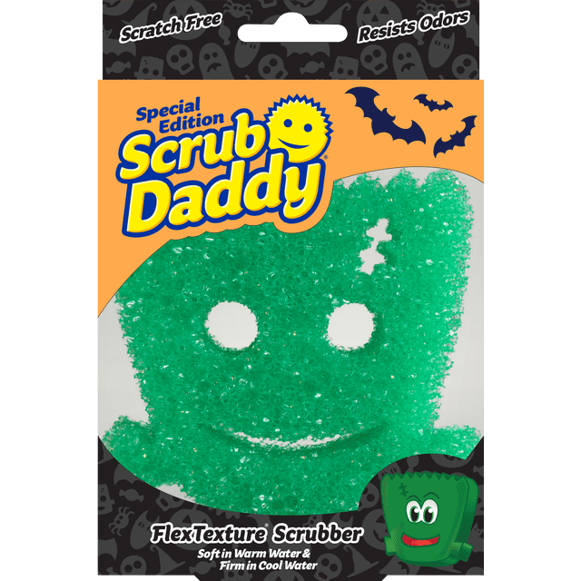 Scrub Daddy Sponge Halloween Shapes, Green Monster, 1 Count Box Sponge ...