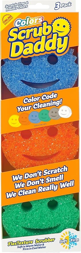 Scrub Daddy Sponges - Dish Scrubber + Multi-Surface Safe Cleaning ...