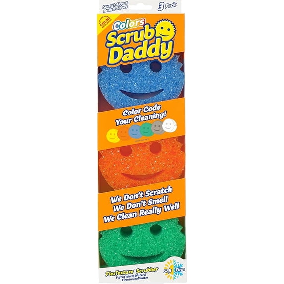 Scrub Daddy Sponges - Dual-Sided Dish Scrubber - Non-Scratch Multi ...