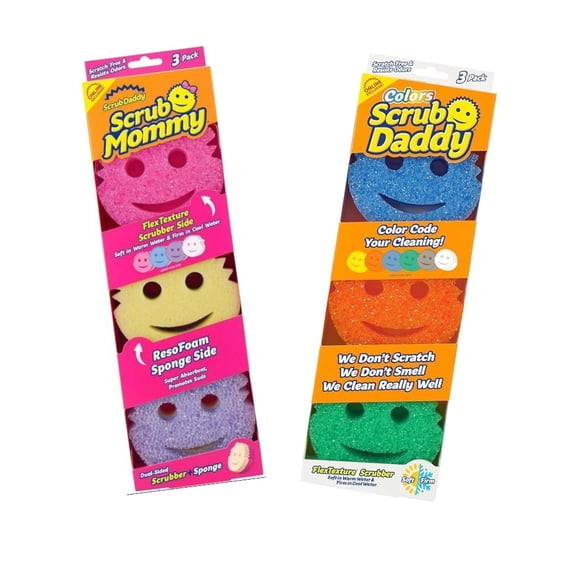 Scrub Daddy Sponges - Kitchen & Bathroom Dish Scrubber - Non-Scratch ...