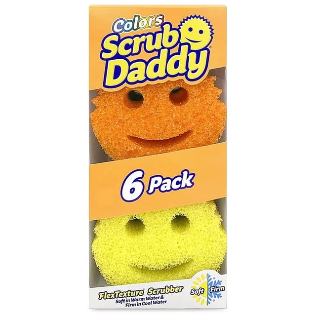 Scrub Daddy Sponges, Multiple Colors (6 Count) - Walmart.com