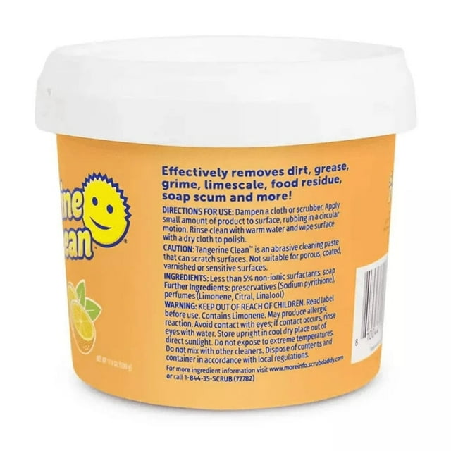 Scrub Daddy Tangerine Clean - Natural Cleaning Paste, 99% Plant-Based ...