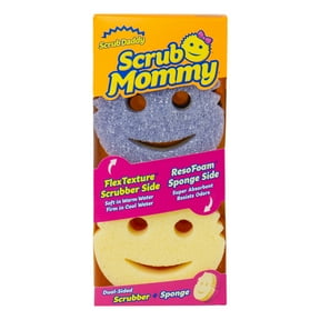 Scrubby Daddy Smiley Face, Odor Resistant & Scratch-Free Kitchen Sponge ...