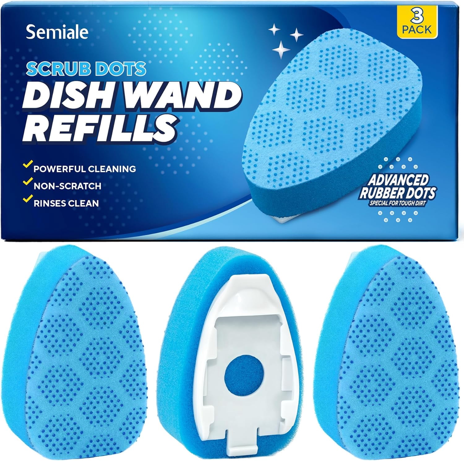 Scrub Dots Dishwand Refills Sponge Heads, Dish Wand Refill, Scrubber ...