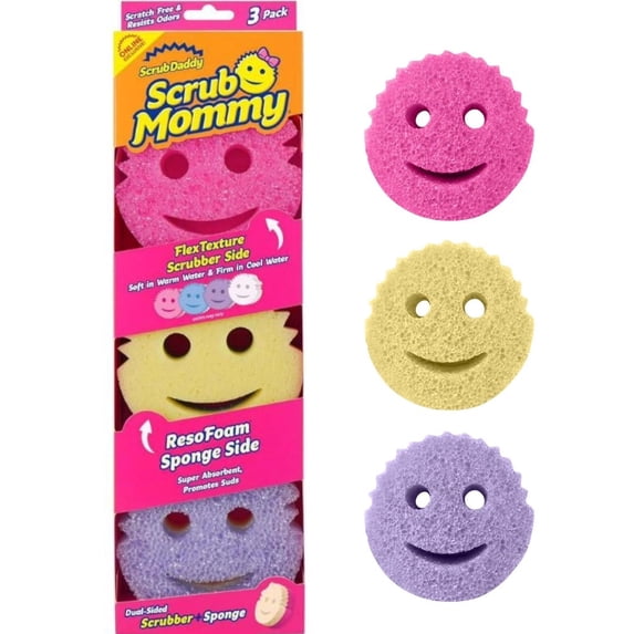 Scrub Mommy Sponges - Dual-Sided Dish Scrubber - Non-Scratch Multi ...