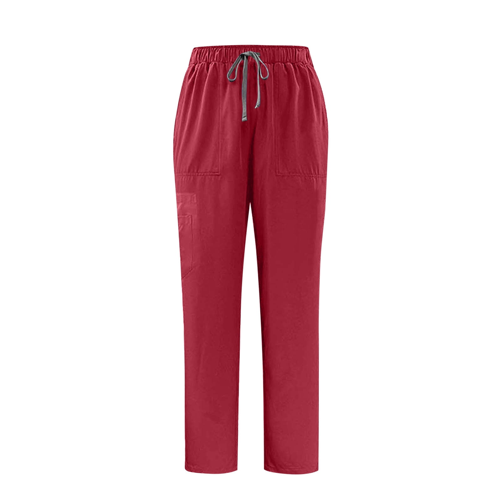 Scrub Pants for Women Straight Leg High Waisted Modern Classic Medical ...