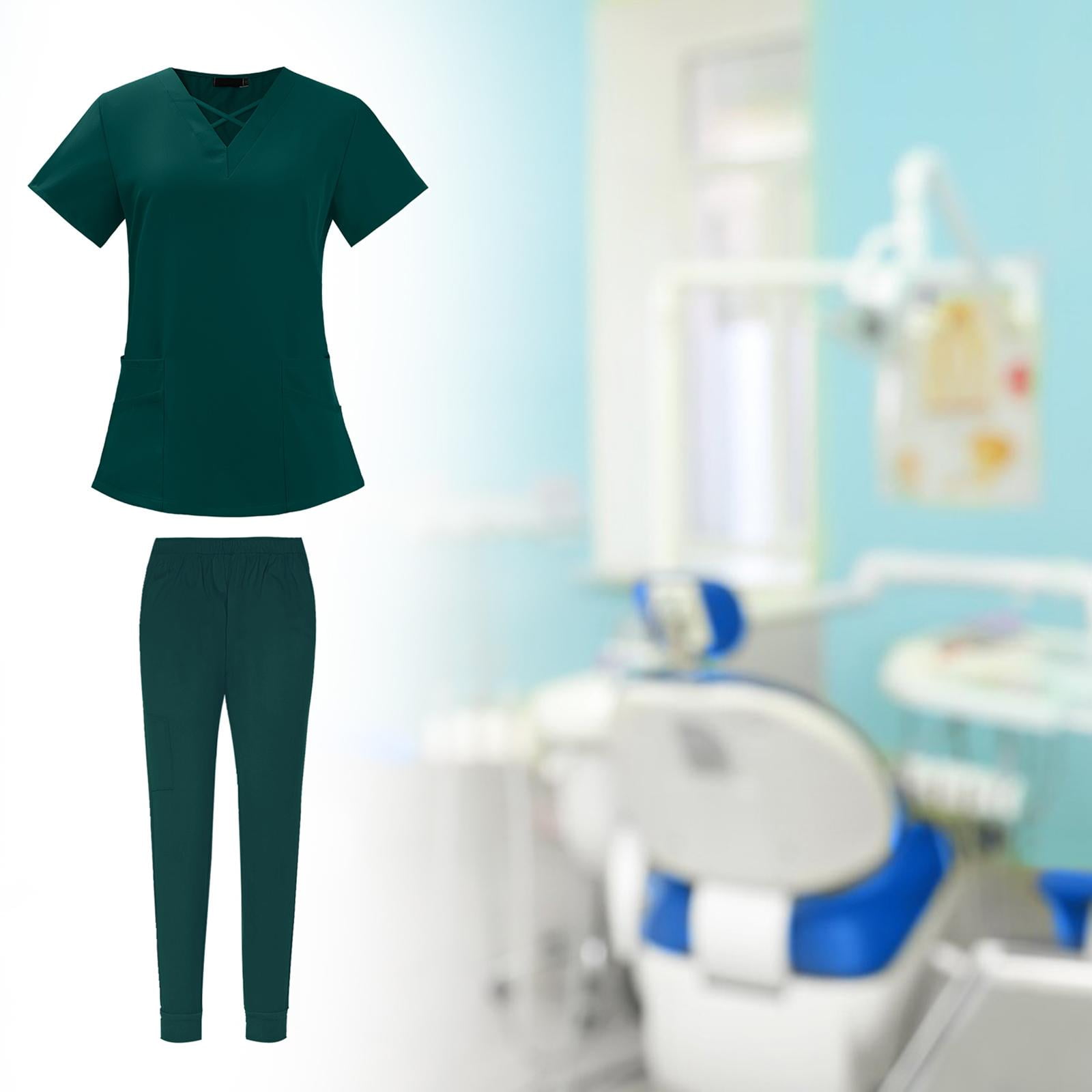 Scrub Set SPA Scrubs 62cm-86cm Elastic Waist Fashion Top Pants ...