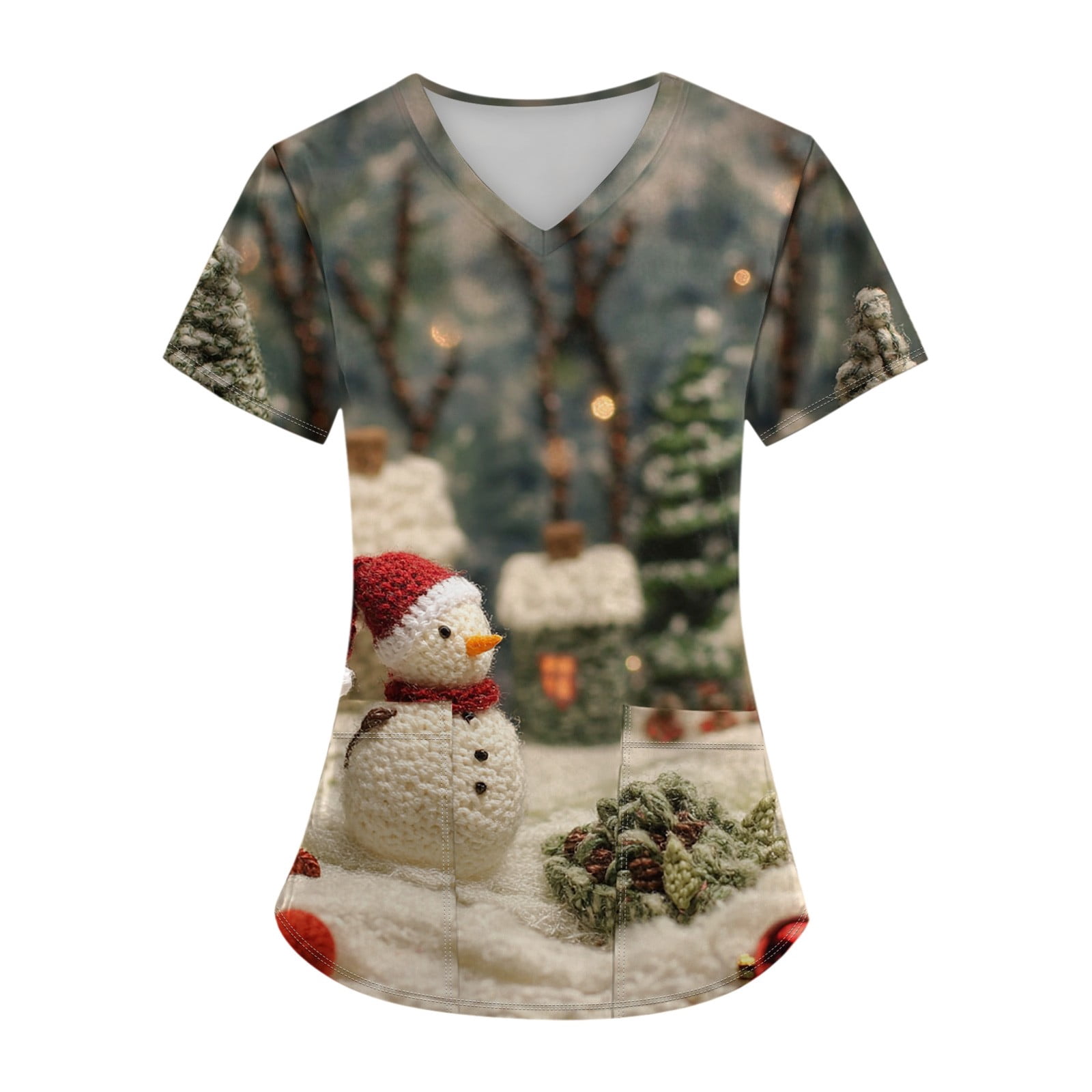 Scrub Sets Jogger Christmas Scrubs Xmas Nurse Uniforms Christmas Scrub ...