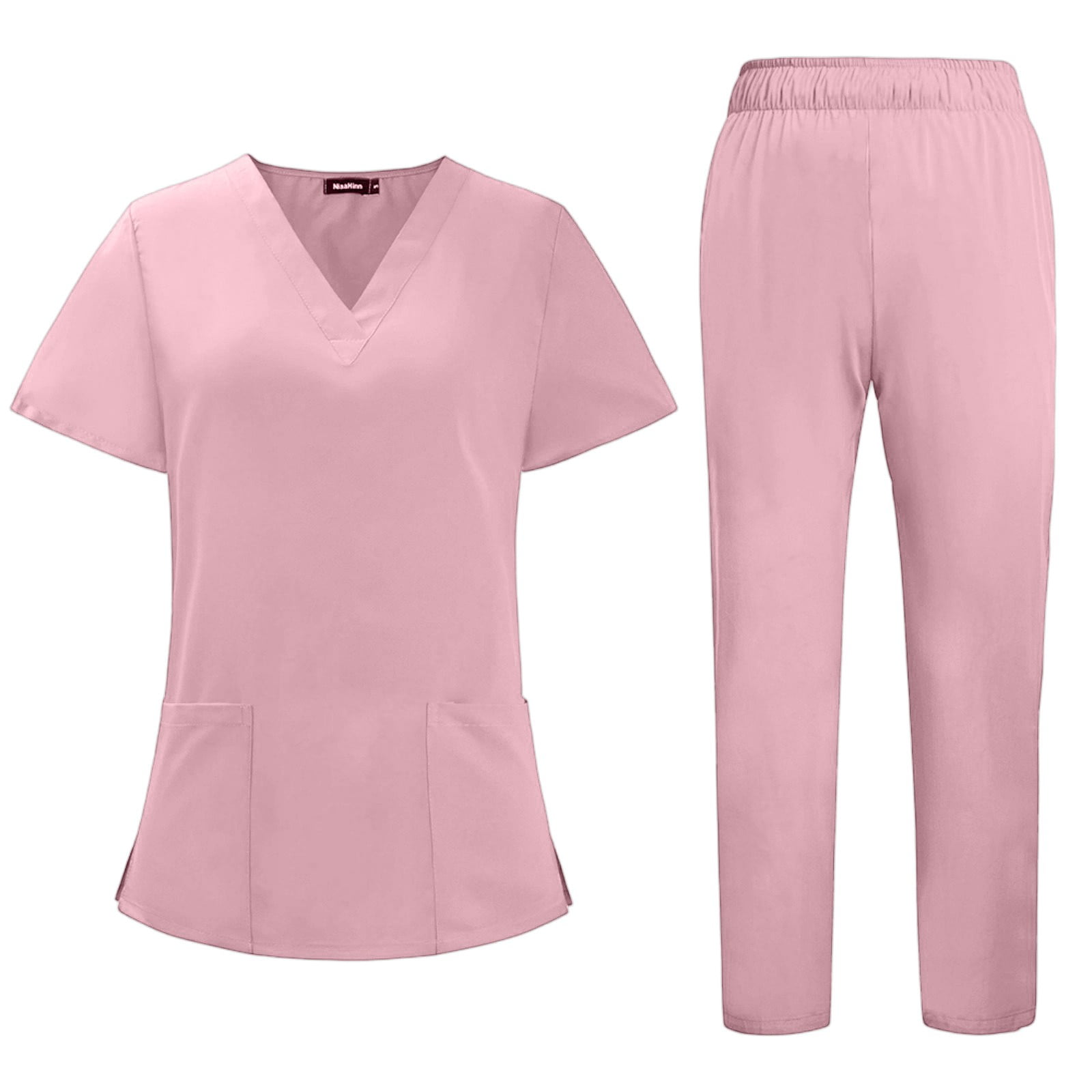 Scrub Sets for Woman, Women's Quick-Dry 2-Piece V-Neck Scrub Uniform ...