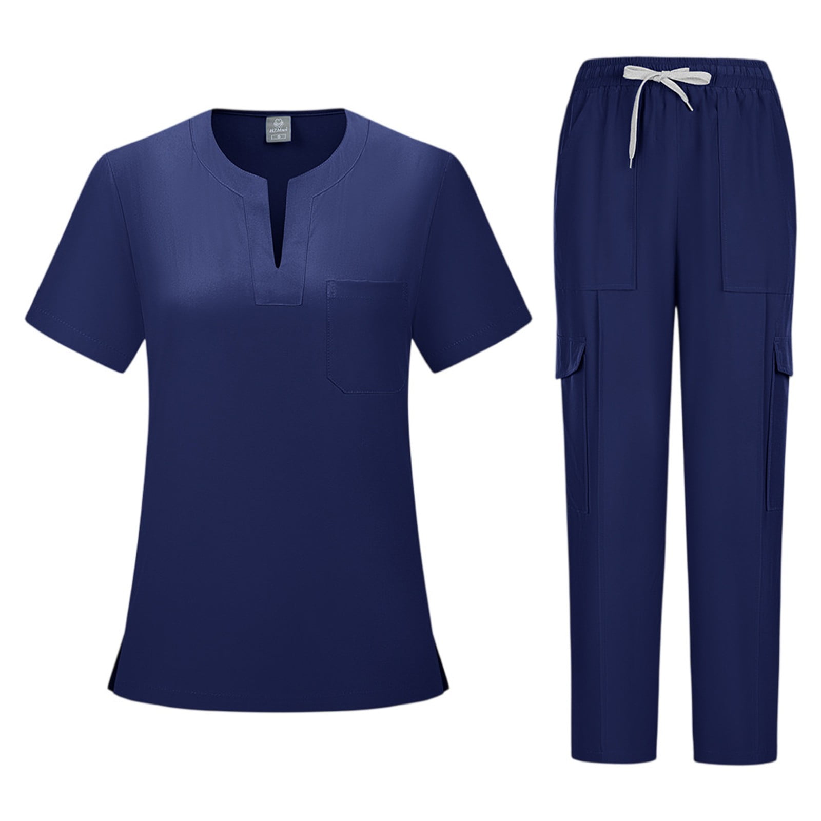 Scrub Sets for Woman V-Neck Scrub Tops Jogger Solid Color Nursing ...
