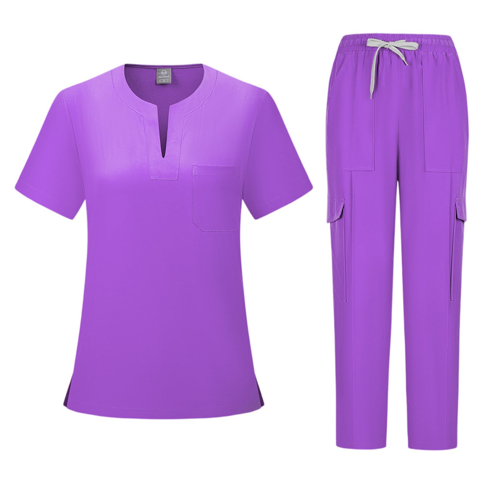 Scrub Sets for Woman V-Neck Scrub Tops Jogger Solid Color Nursing ...