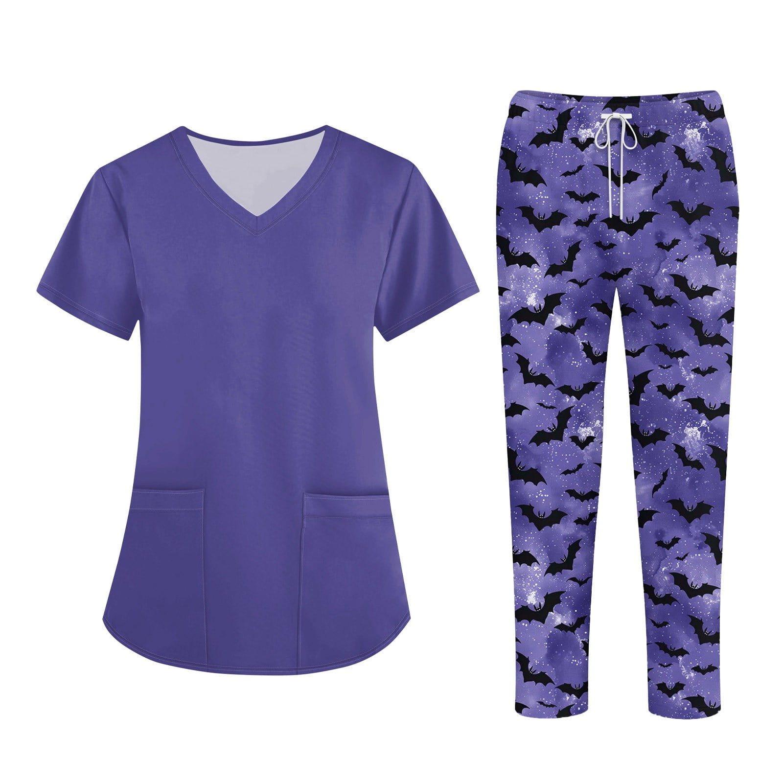Scrub Shirts for Women, Halloween Nursing Scrubs 2025 Plus Size Medical ...