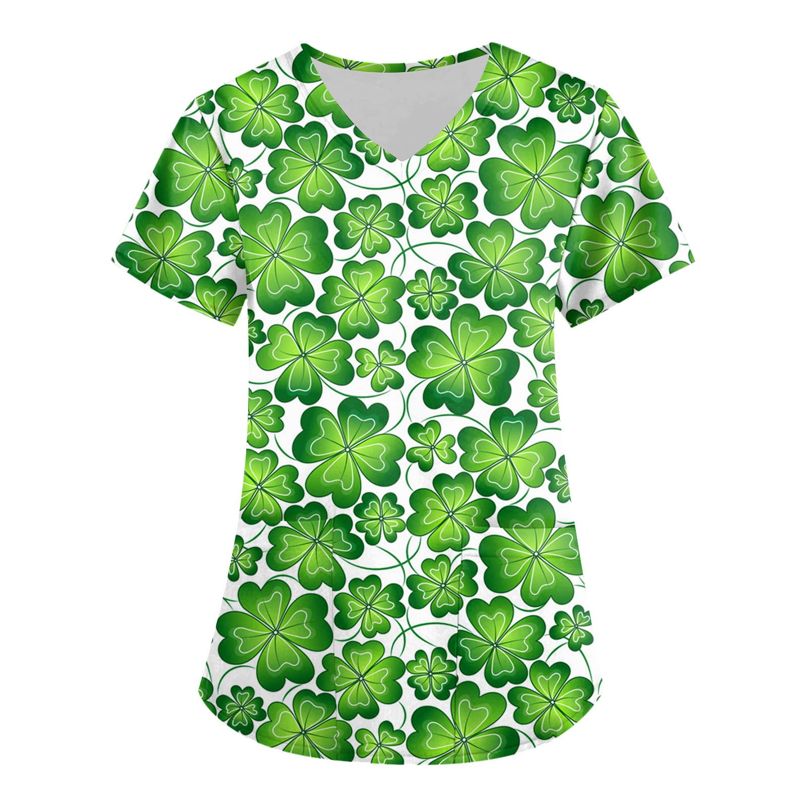 Scrub Shirts for Women St Patrick's Day Holiday Ydkzymd Luck Print ...