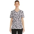 Scrub Star Women's Cheetah Bloom Scrub Top - Walmart.com
