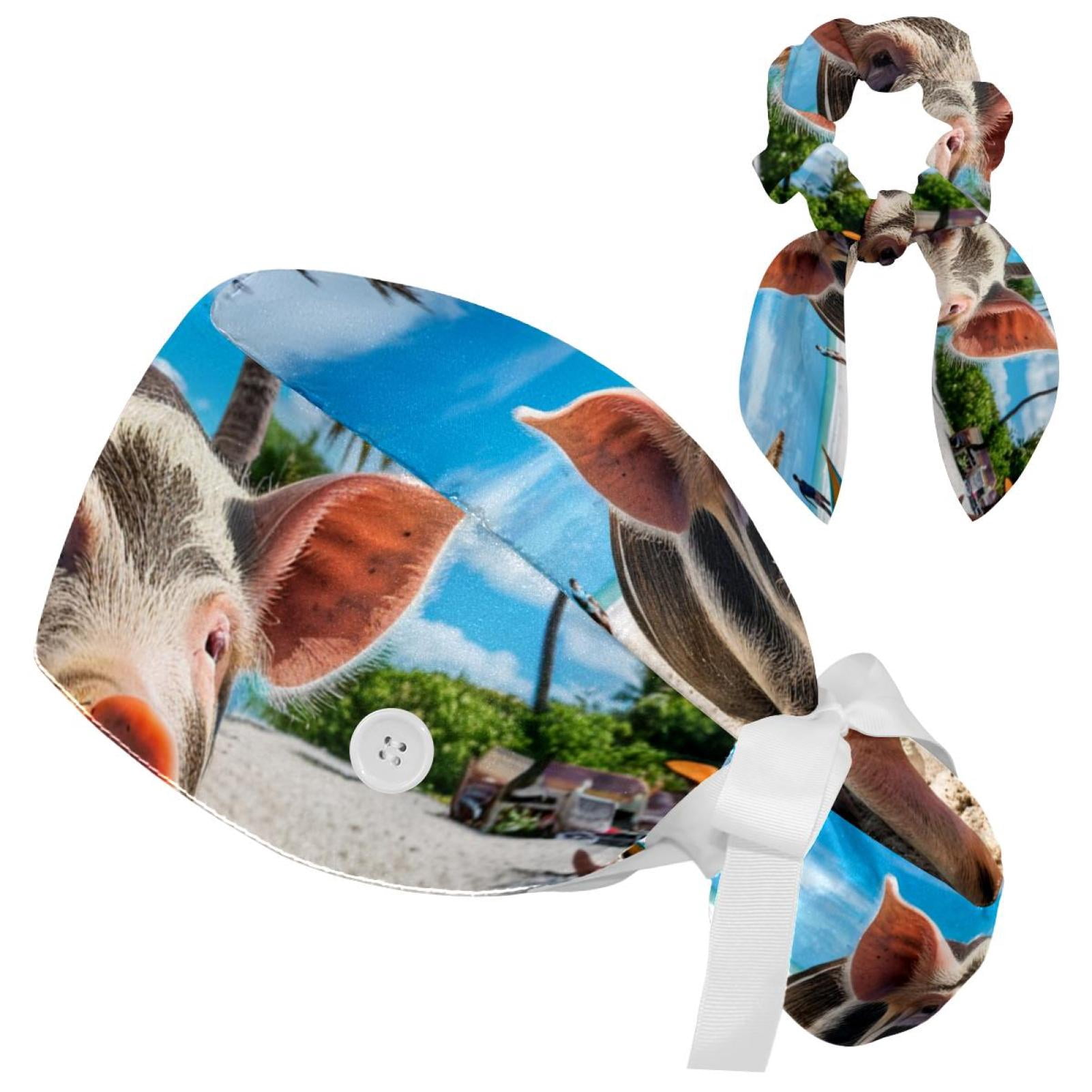 Scrub Surgical Hat,Cycling Hat with Buttons and Cotton Sweatband ...