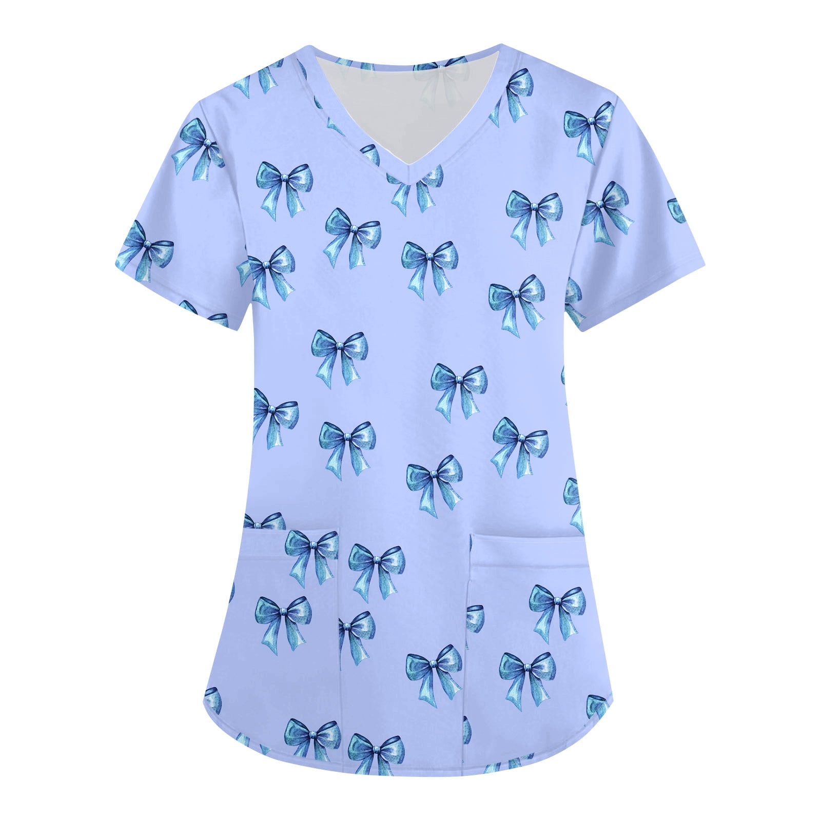 Scrub Top, Cotton Hemp Blend Medical Uniform Four Seasons Nursing Shirt ...