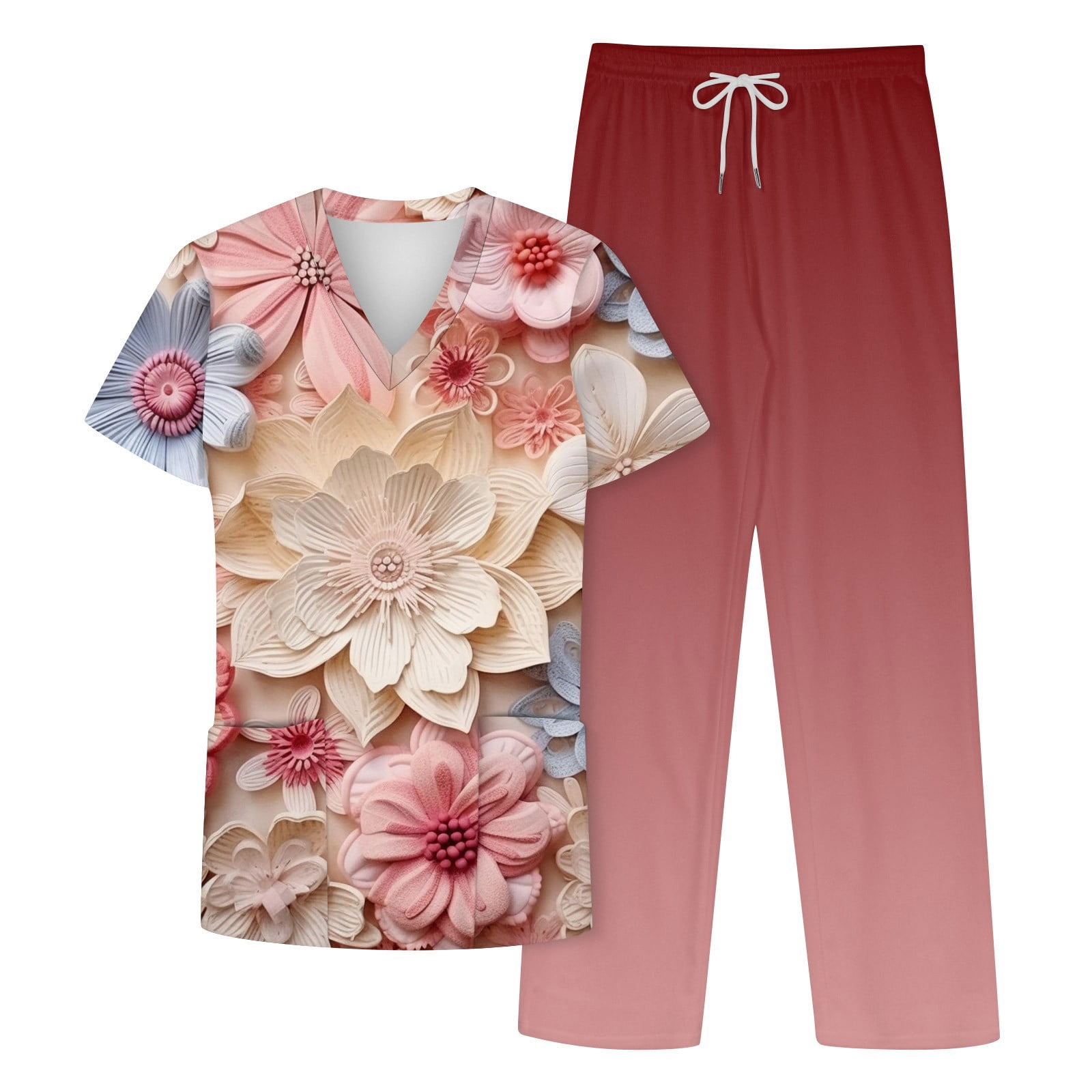 Scrub Top Nursing Uniforms Womens Scrub Tops Scrub Tops Woman Scrubs ...