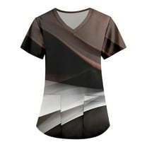 Scrubs for Women Tops Casual Crop Short Sleeve Scrub for Women Summer ...