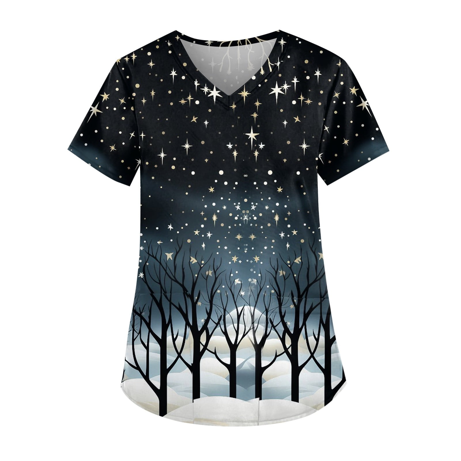 Scrub Top for Woman Women Christmas Scrubs Xmas Nurse Uniforms Sexy ...