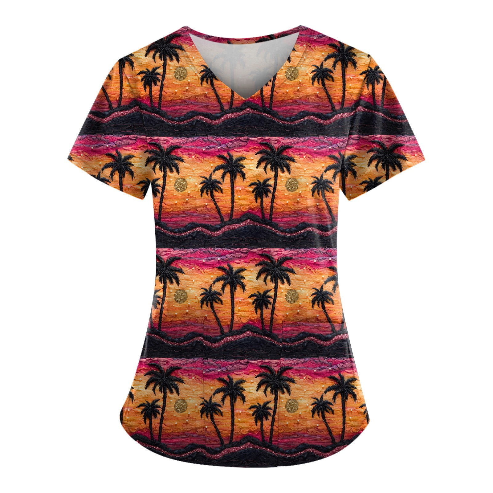 Scrub Tops Cropped Short Sleeve Summers Scrubs Womans Work Lounges ...
