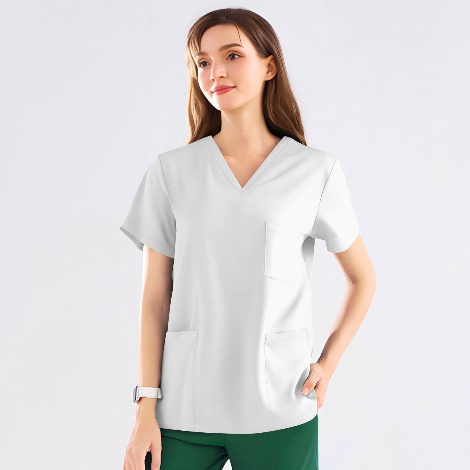 Scrub Uniform Short Sleeve Summer Lounge for Women Plus Size Work Soft ...