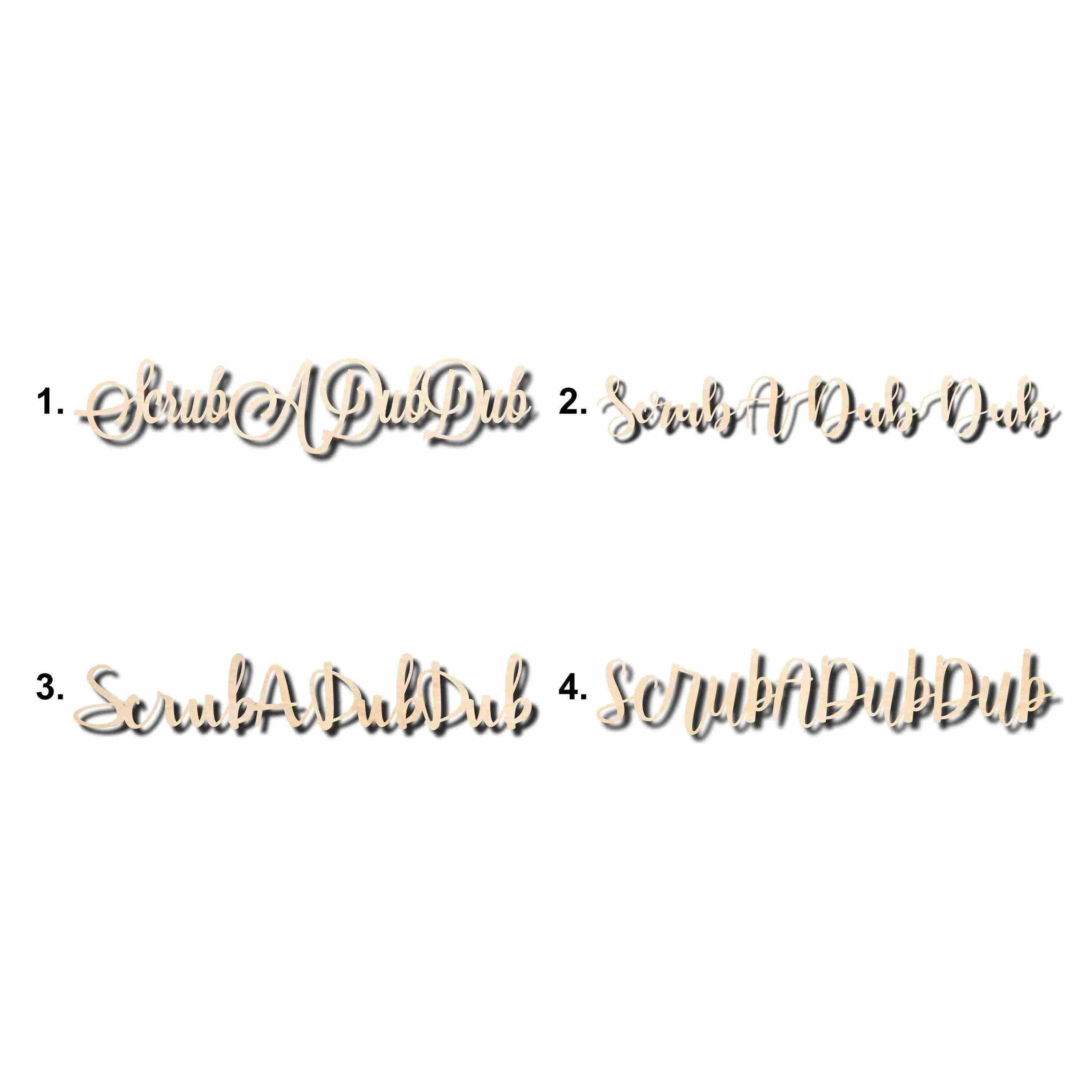 Scrub a Dub Dub Sign Unfinished Wood Cutout Home Decor DIY Option 1- 20 ...