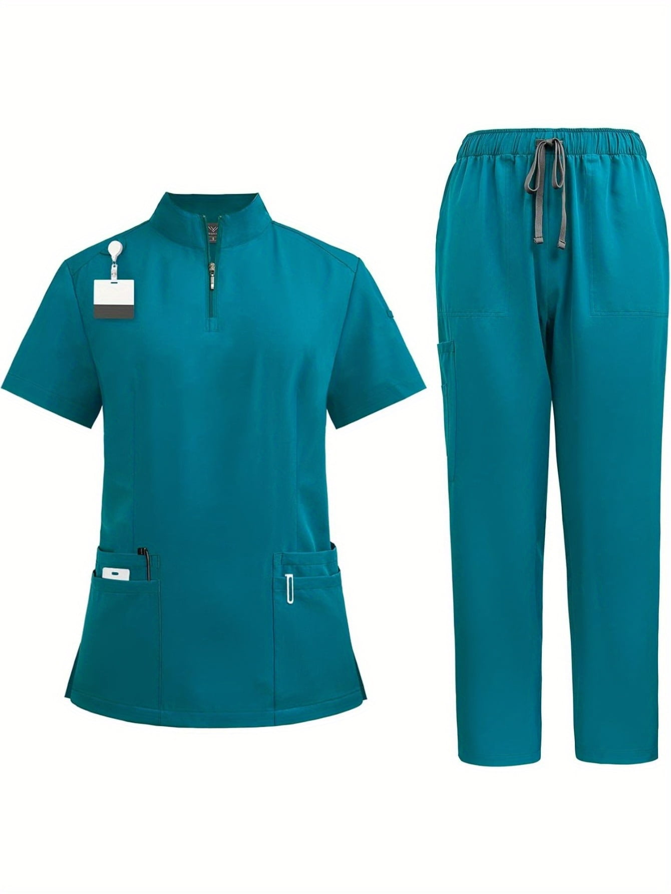 Scrub for Men -Stretch Collar Neck Scrub Top & Yogga Cargo Pants, Yogga ...