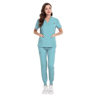 Monarch Uniforms Stretchy Scrubs Women's Jogger Scrub Set In Regular ...