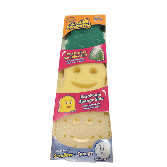 ScrubDaddy Essential's Scrub Mommy festive WINTER shapes, dual-sided ...