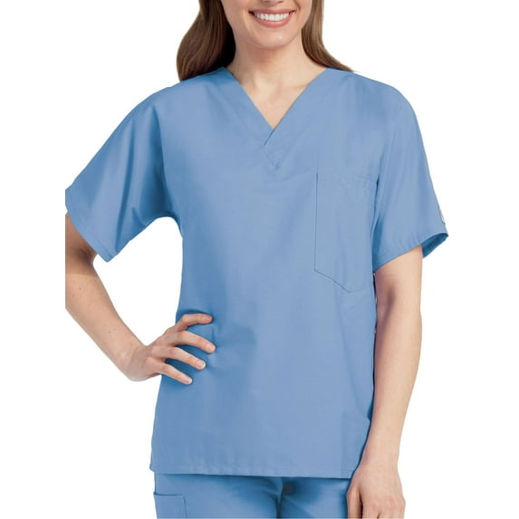ScrubZone by Landau Unisex V-Neck Scrub Top, Style 71221 - Walmart.com