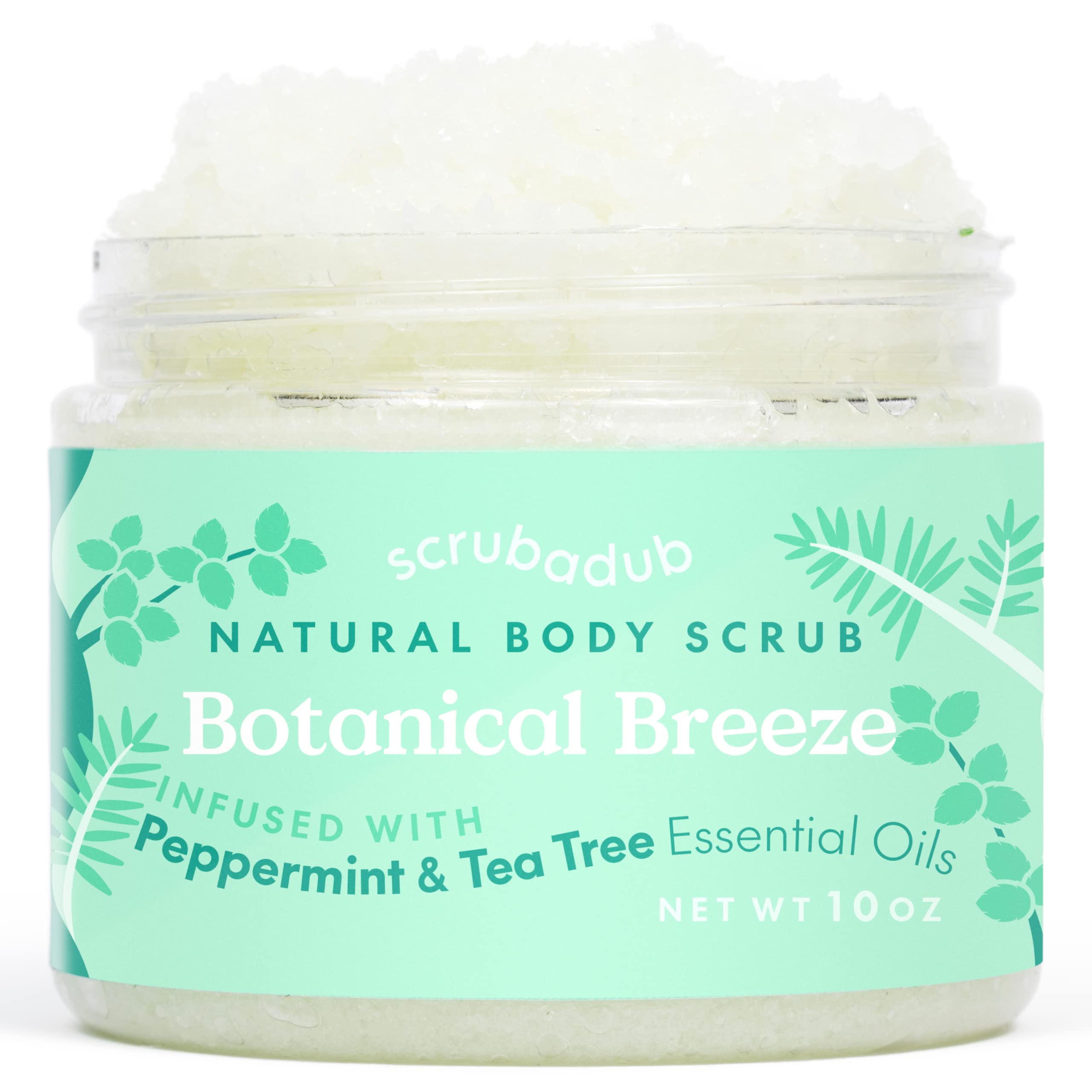 Scrubadub Natural Body Scrub ZS23 10oz Peppermint Tea Tree | Sea Salt ...