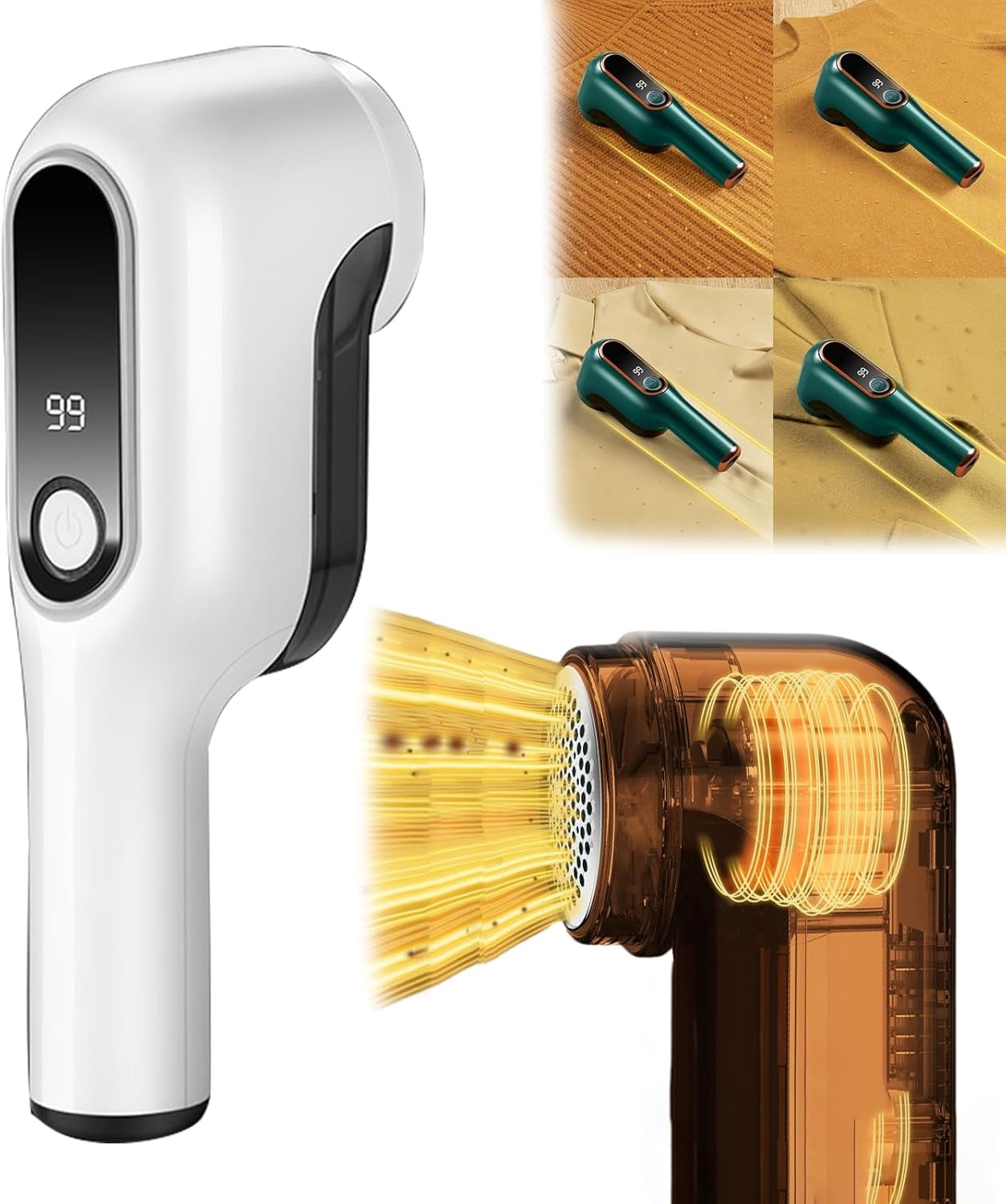 Scrubbeeze Lint Buster, Scrubbeeze Lint Remover, Digital Power Display ...