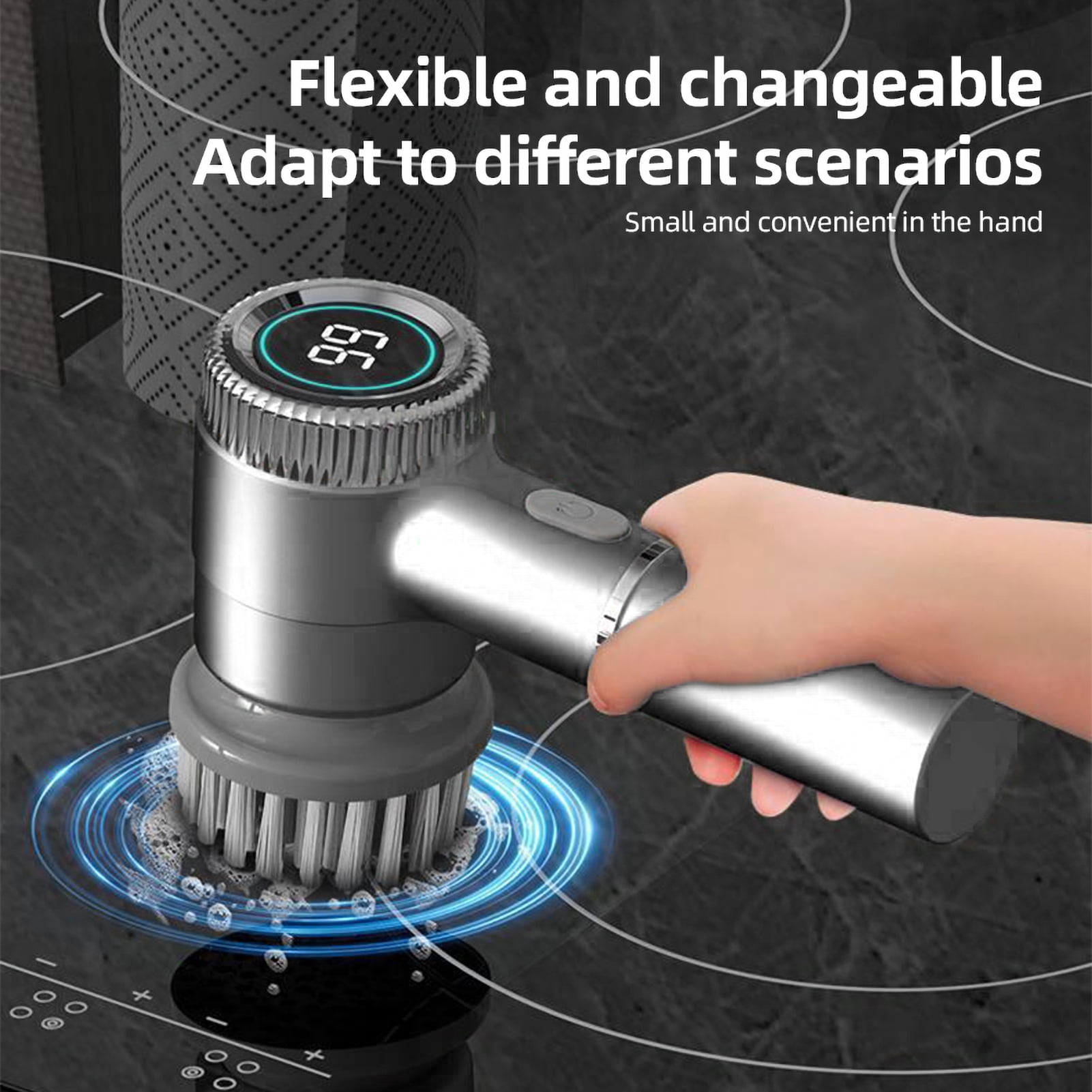 Scrubber Electric Cleaning Brush Set Portable Cordless Electric Spin ...