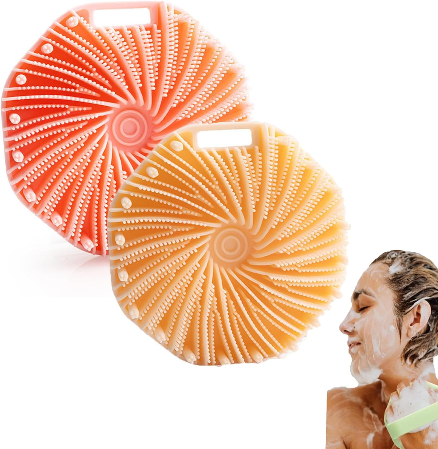 Scrubbies The Sud Bud, 2 Pcs Silicone Body Scrubber, Handheld Silicone ...