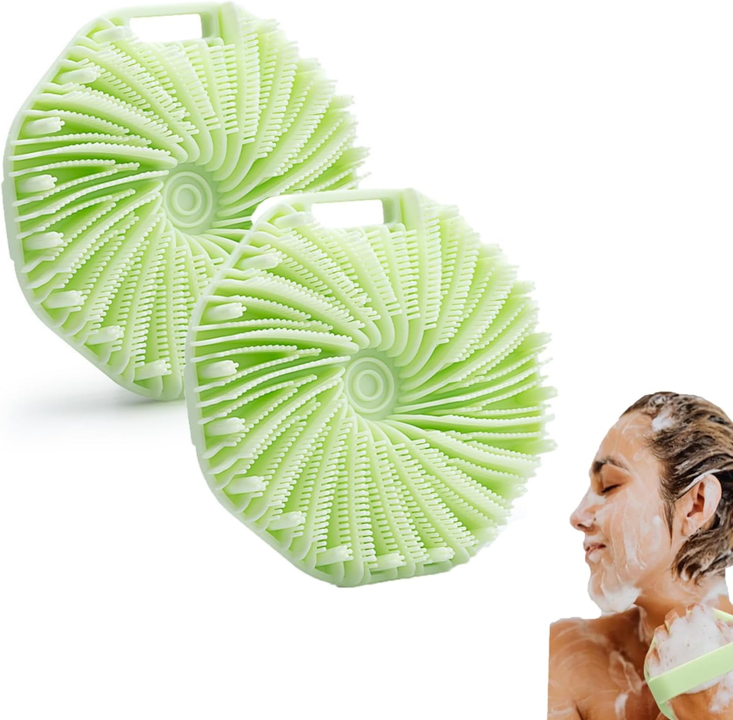 Scrubbies The Sud Bud, 2 Pcs Silicone Body Scrubber, Handheld Silicone ...